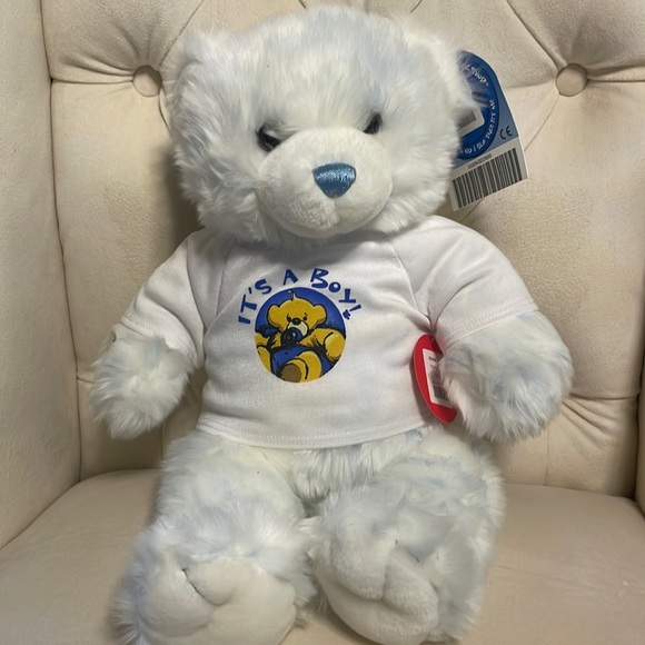 Build-A-Bear | Toys | Nwt Buildabear W Baby Boy Tee White Fade Light ...